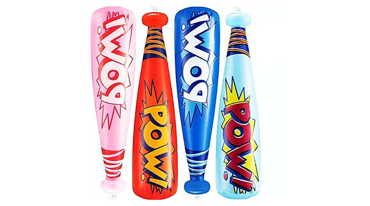 Oversized Inflatable Baseball Bats - Pack of 12 for Kids
