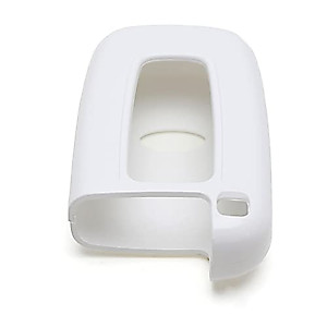 iJDMTOY (1) Exact Fit Gloss Metallic Pearl White Smart Remote Key Fob Shell Compatible With Hyundai Veloster Sonata Elantra Genesis Kia Optima Forte (double check the year/fitment in description)