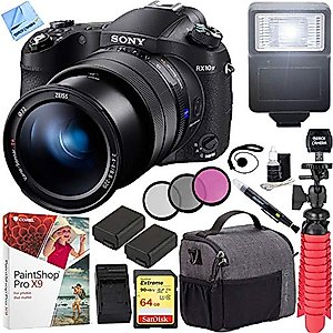 Sony RX10 IV Cyber-Shot High Zoom 20.1MP Camera with 24-600mm F.2.4-F4 Lens and Tamrac Tradewind Shoulder Bag Plus 64GB Dual Battery Bundle