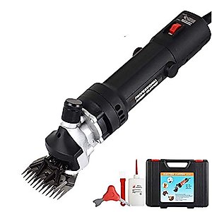 SUNCOO Sheep Shears Farm Large Livestock Animal Electric Clippers Portable Goats Clippers Horse Llama Grooming Support Livestock Shearing Work 350 Watts (Black)