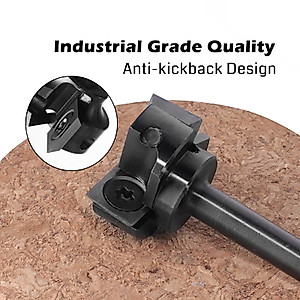 Genmitsu CNC Spoilboard Surfacing Router Bit, 1/4" Shank 1” Cutting Diameter CNC Milling Machine, Slab Flattening Router Bit, Carbide Insert Router Planer Bit for Woodworking Carving,SS03