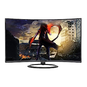 Sceptre 27" Curved 75Hz LED Monitor C278W-1920R Full HD 1080P HDMI DisplayPort VGA Speakers, Ultra Thin Metal Black, 1800R immersive curvature, 2018,Metallic Black