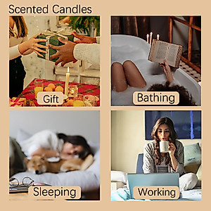 Aromagic 2 Pack Scented Candles Gift Set,Easter Candle Gifts Set,Glass Jar Candle for Home Scented,Sea Salt & Sage+Cream Bakery,Valentine's Day Anniversary Birthday Gift,50 Hours Long Burning