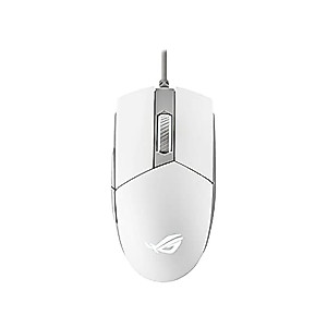 ASUS ROG Strix Impact II Moonlight White Gaming Mouse | Ambidextrous and Lightweight Design, 6200 DPI Optical Sensor, Push-Fit Hot Swappable Switches, Aura Sync RGB Lighting, Minimal Design