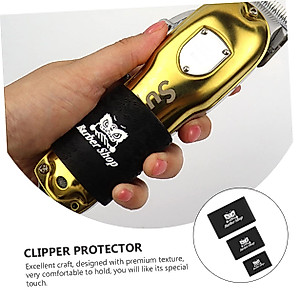 Beavorty 9 Pcs Clipper Anti-Slip Ring Non Slip Clipper Bands Barber Mens Grooming Bands Professional Hair Clippers Nose Trimmer Push Shear Cover Hairdressing Tool Man Cordless
