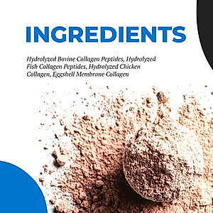 Collagen Peptides Powder 8 Oz Protein Infused Supplement, Collagen Supplements for Skin Hair and Nails - Collagen Peptides Sourced From Grass Fed Cows and Cage Free Chicken