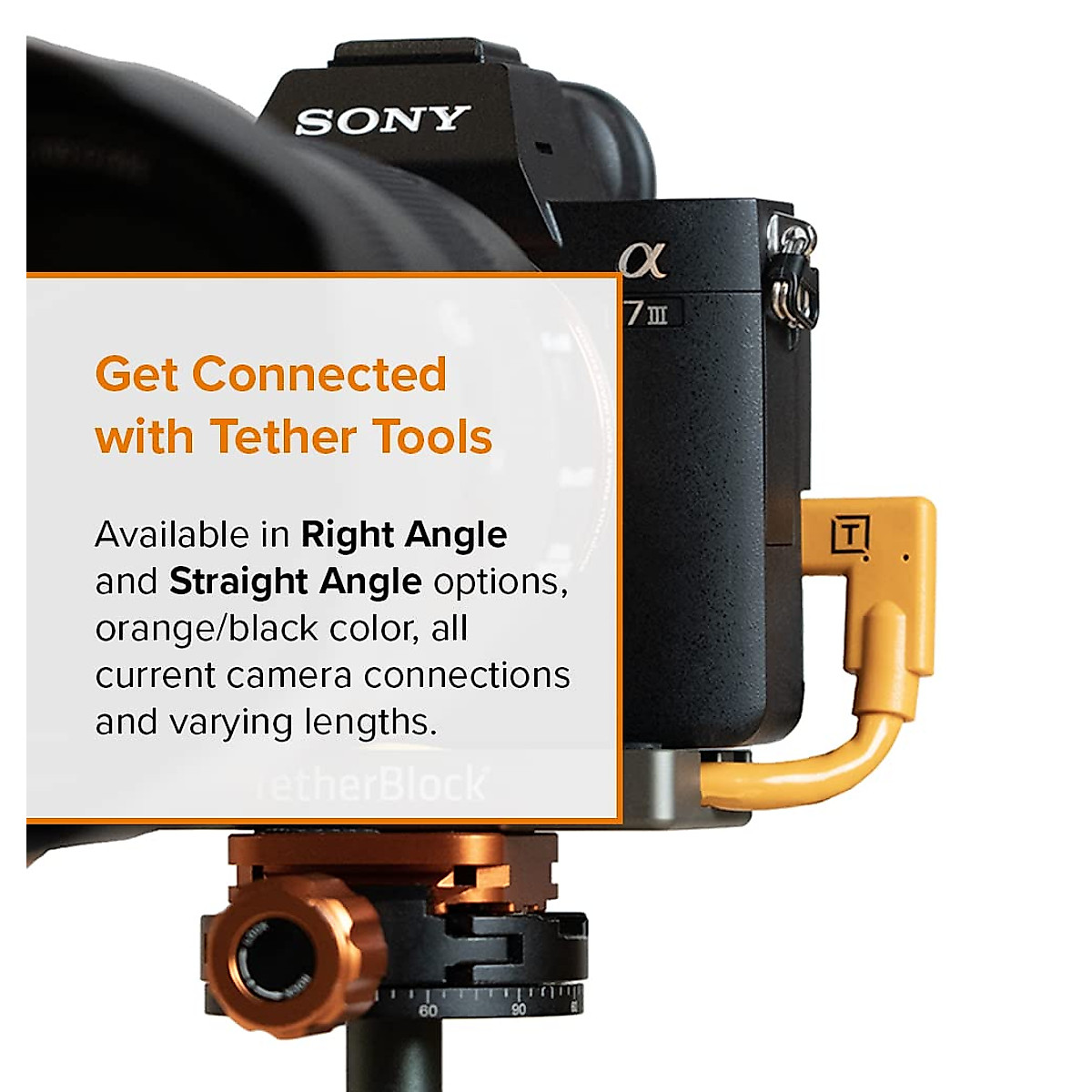 Tether Tools TetherPro USB-C to 2.0 Micro-B 5-Pin Cable | for Fast Transfer and Connection Between Camera and Computer | High Visibility Orange | 15 Feet (4.6 m)