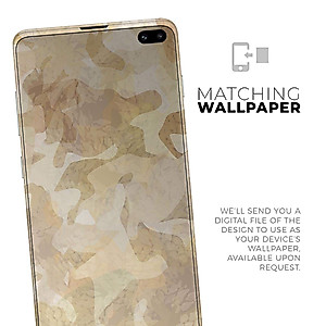 DesignSkinz Desert Camouflage V1 Protective Vinyl Decal Wrap Skin Cover Compatible with The Samsung Galaxy S20 (Screen Trim & Back Glass Skin)