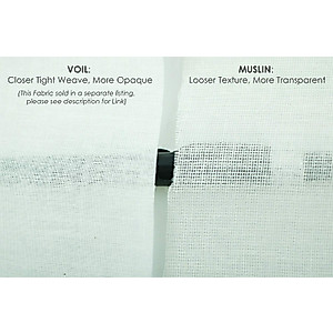 Muslin Fabric,100% Cotton,Loose Weave Cheesecloth, Optic White & Ecru Natural Cream Sheer Gauze Material. Authentic Premium Indian Cotton for Dressmaking and Curtains Crafts Neotrims. White, 1mt