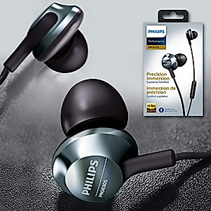 PHILIPS Pro Wired Earbuds, in Ear Headphones with Mic Powerful Bass, Hi-Res Audio, Comfort Fit, Lightweight Ear Phones with Microphone