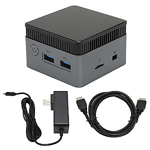 Minicomputer M.2 SSD Nvme 2242 USB3.0 LAN Stable Data Transfer Quad Core 4K Home Notebook 8G+128G US Plug