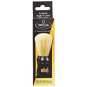 Omega Pure Bristle 10049 Shaving Brush, Black
