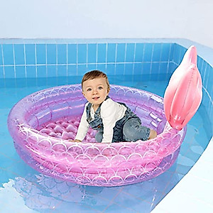Inflatable Swimming Pool - Kiddie Swimming Pool Blow Up Round Baby Padding Pool,Perfect for Outside and Indoor, Toddler Pool Ball Pit/Fishing/Toys Play Center for Garden Caneem
