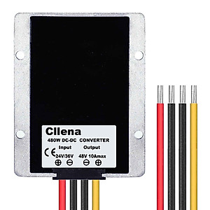 Cllena DC/DC 24V 36V to 48V Boost Converter 10A 480W Step Up Voltage Regulator Module Car Power Supply Voltage Transformer (Input 20V-42V)