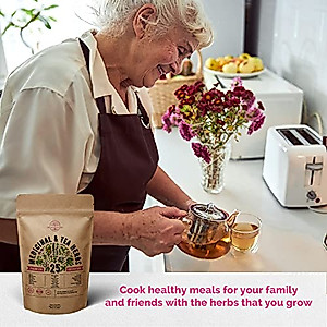 Organo Republic 25 Medicinal & Tea Herb Seeds Variety Pack for Indoor & Outdoors. 5800+ Non-GMO Heirloom Garden Seeds: Anise, Borage, Cilantro, Chamomile, Dandelion, Rosemary, Peppermint Seeds