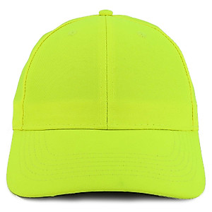 Armycrew Lightweight High Visibility Neon Color Safety Baseball Cap - Yellow