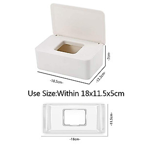 Onebycitess Baby Wipes Dispenser, Baby Wipes Case Holder Keeps Diaper Wipes Fresh Non-Slip Wipe Container Three-Layer Seal Design Prevent Moisture Loss (Black)