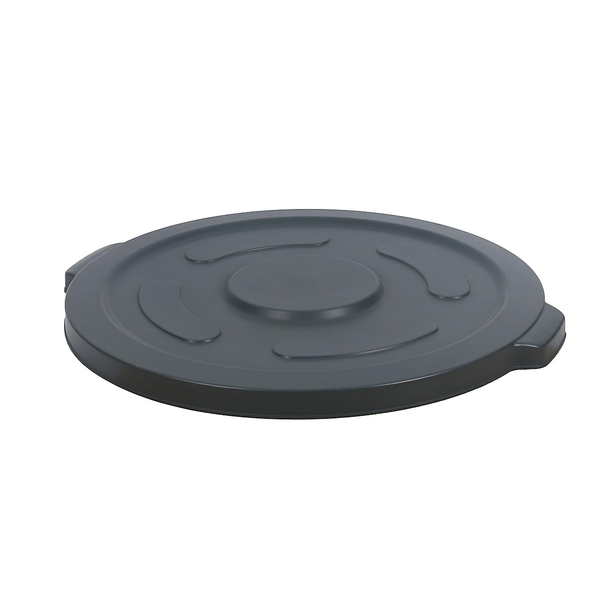 Round Trash Can Lid Compatible with 55 Gallon Plastic Prince Container, Gray