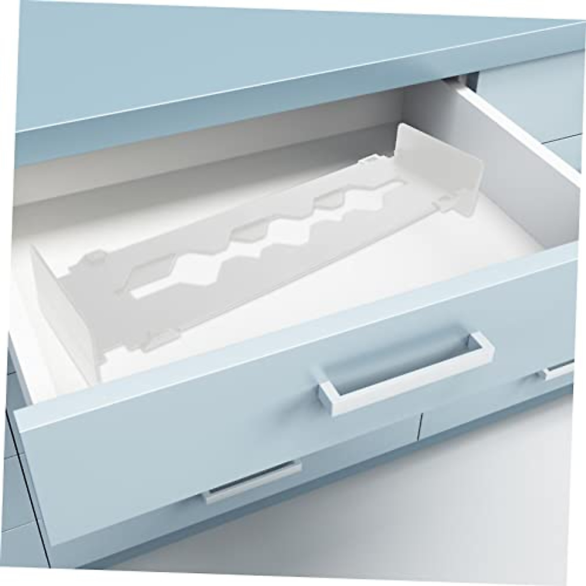 SOESFOUFU Drawer Divider Spring Tool Socks Organizer Cabinet Drawer Acrylic Shelf Divider Grid Divider Expandable Drawer Organizer Plastic Drawer Divider Drawer Partition White Cart Plastic