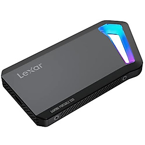 Lexar LSL660X001T-RNNNU SL660 Blaze Gaming Portable Solid State Drive, 1TB Bundle 128GB High-Performance 800x UHS-I SDHC Memory Card (Blue Series)