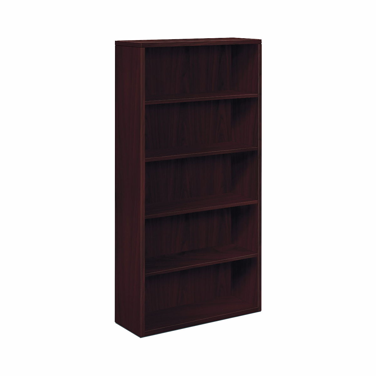 HON The Company 10500 Bookcase, 5 Shelves, Laminate, Mahogany