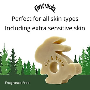 Fin & Viola Bar Soap (4 oz Bar) -- All Natural -- Fun Animal Shapes -- Preservative & Chemical-Free-- 5 Simple Ingredients -- Pediatrician Approved (Bunny), Yellow