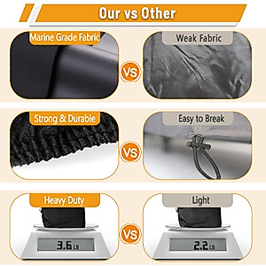 Chikia 600D 2-3 Snow Blower Cover, 24-32 inch Snowblower Cover Waterprrof Compatible with C ubCadet,Troy-Bilt,Ariens,Husqvarna EGO Ryobi Toro Windproof Outdoor Storage with Two Vents