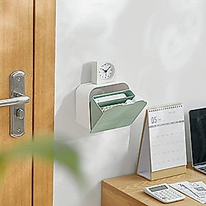 Sanitary Napkin Pads Storage Organizer Bag, Female Sanitary Pad Holder for Girls Ladies Women, Bathroom Canister Container for Cotton Swabs, Green