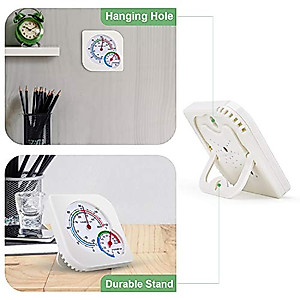 Outdoor/Indoor Thermometer Hygrometer Indoor Humidity Monitor Temperature Humidity Gauge Meter with Fahrenheit/Celsius(℉/℃) for Humidors Greenhouse Garden Cellar Closet Etc by AikTryee