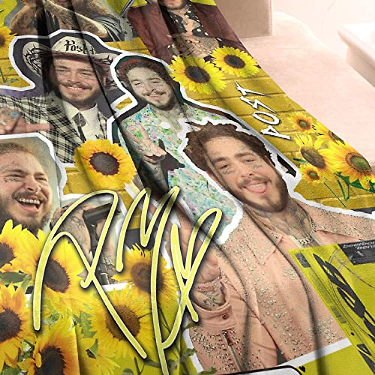 Rapper Soft Flannel Plush Cozy Throw Hip Hop Lightweight Micro Fleece Blankets for Bed/Sofa/Living Room/Travel 40x50 Inch