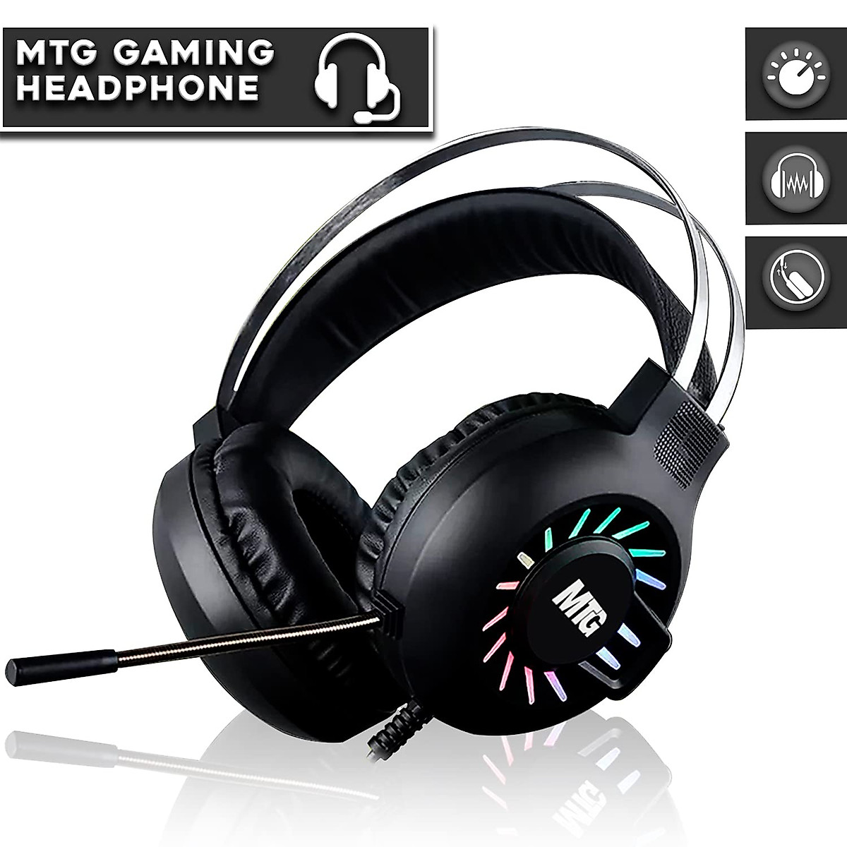 TechMagnet Gaming PC Desktop, Intel Core i7, Siwa 8, GT 1030 4GB DDR4, 16GB RAM, 240GB SSD + 2TB HDD, New MTG 24 Inch Monitor, RGB Kit, Wi-Fi, Windows 10 Pro (Renewed)