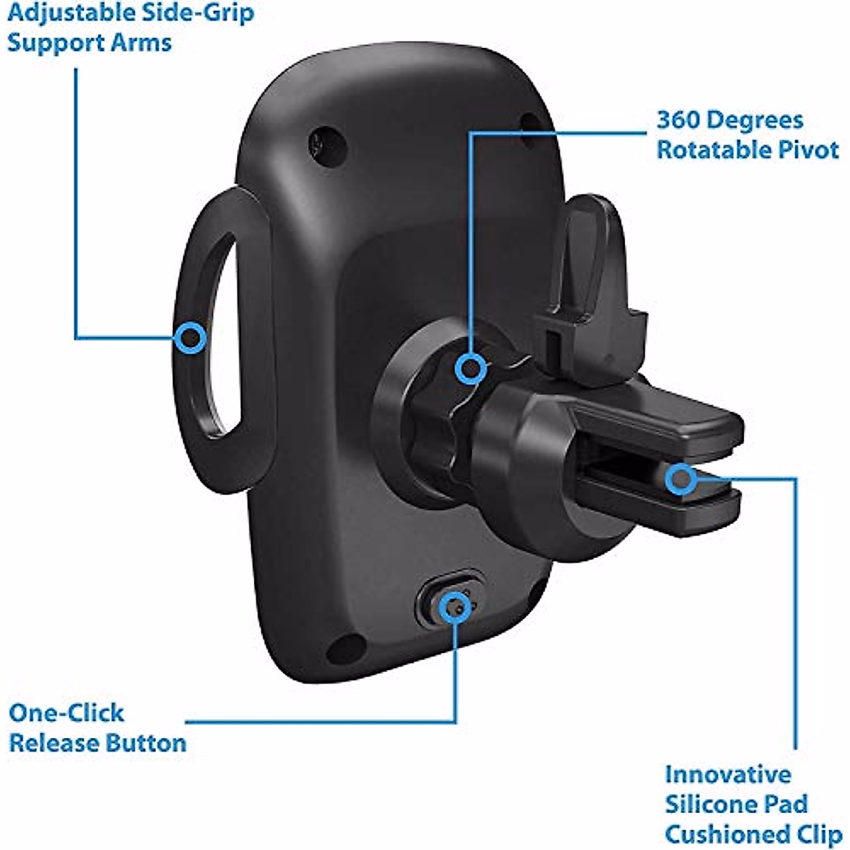 Beam Electronics Car Phone Holder Mount, Phone Car Air Vent Mount Holder Cradle Compatible for iPhone 12 11 Pro Max XS XS XR X 8+ 7+ SE 6s 6+ 5s 4 Samsung Galaxy S4-S10 LG Nexus Nokia