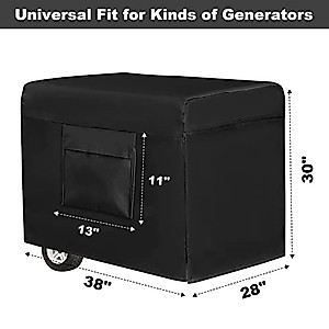 COVERVIN Generator Cover 600D Outdoor Waterproof Oxford Generator Cover Universal All-Weather Outdoor Protection Fits 38"Lx28"Wx30"H