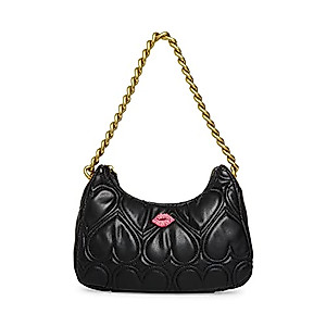 Betsey Johnson womens Betsey Johnson Smooches Shoulder Bag, Black, One Size US