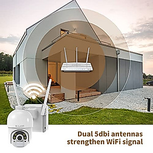 SOLIOM Solar Security Camera Outdoor,WiFi Wireless Battery Powered Rechargeable Home Camera with Panel,Spotlight Color Night Vision and PIR Motion Detection,Siren,2-Way Audio,Cloud Storage/SD S800C