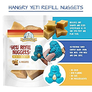 Yeti Refill Nuggets for Puff and Play Dog Toys, Natural Yak Cheese Treats for Interactive Chew Toys and Dispensers, 15 Pieces, 7 Oz