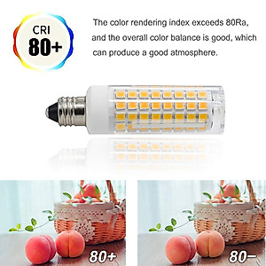 E11 LED Bulb Dimmable, 75W Halogen Bulb Replacement, LED E11 Mini Candelabra Base, Replaces T3/T4 JD E11, 360 Degree Beam Angle, AC110V-130V, for Indoor Decorative Lighting (Warm White 4-Pack)