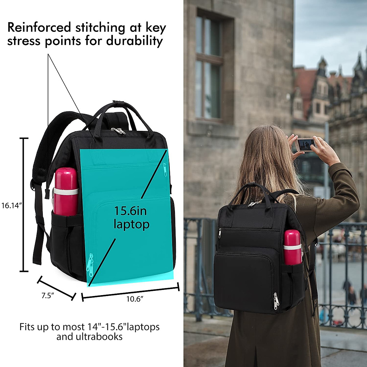 Medical Backpack Home Health Nurse Bag Clinical Bag for Nursing School Backpack for Women Work Nursing Student Essentials Supplies Birthday Christmas Appreciation Gift Carry on Tote Weekend Trip