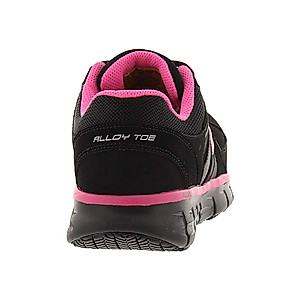 Skechers Women's Synergy-Sandlot Work Boot, Black/Pink, 8.5 M US