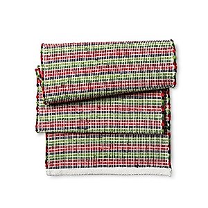 Threshold Red Multi Stripe Table Runner (72" x 14")