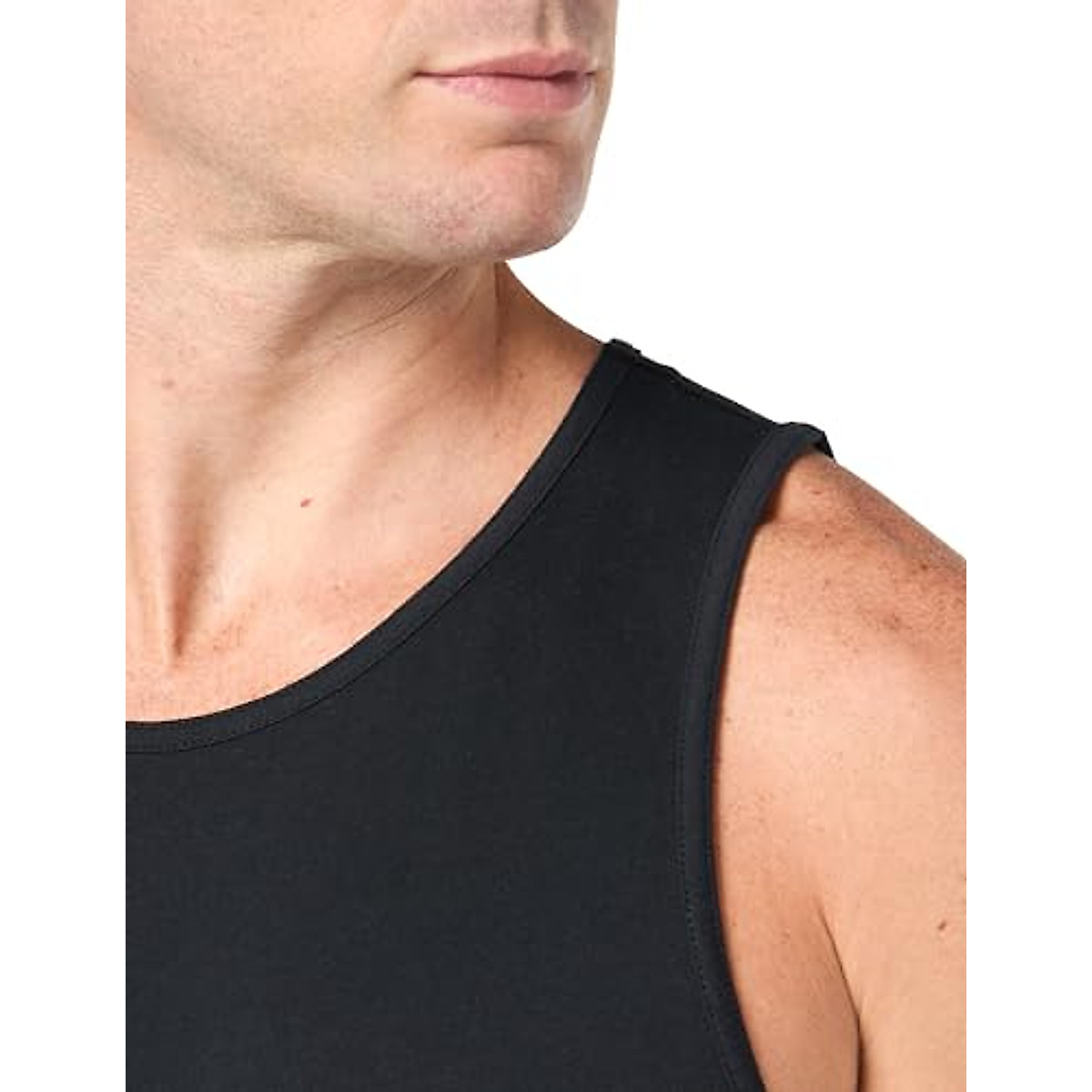 Amazon Essentials Men's Regular-Fit Tank Top, Black, Large