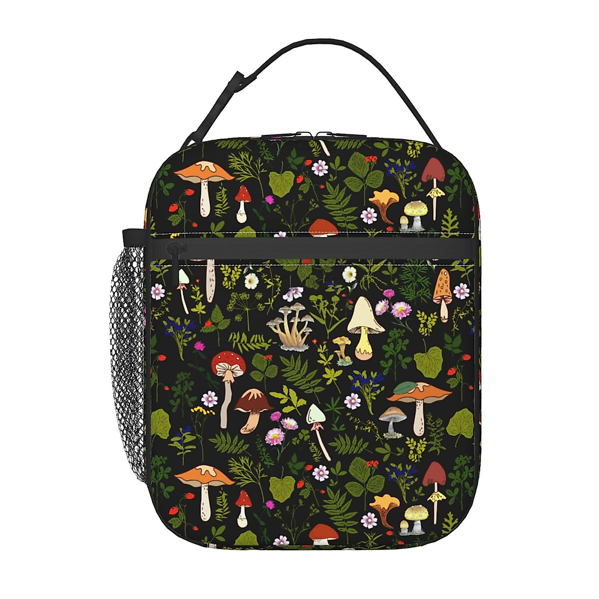 Greatreme Mushrooms Fungi Nature Lunch Bag For Men Women, Reusable Insulated Lunch Bag Portable Lunch Tote