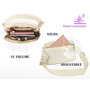 COSHAYSOO Fanny Pack Belt Bag Crossbody Initial Letter for 7 8 9 10 11 12 13 14 15 Year Old Teen Girl Gifts Trendy Stuff Cross Body Purse Travel Essentials Unique Easter Birthday Gift Idea Ivory M