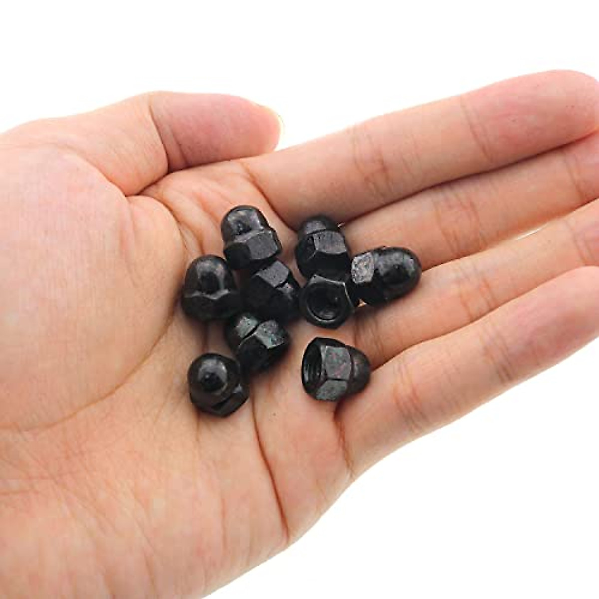Acorn Nuts JianLing 25pcs Black Stainless Steel Hex Nut Female Cap Decorative Cap Nuts Caps Covers M6 Acorn Nut