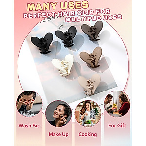 Hair Styling Accessories - 12PCS Small Jaw Clamps for Thin Hair, Classic Matte Flower Clamps for Women and Girls