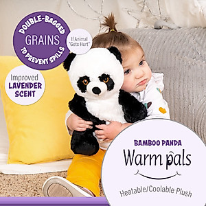 Warm Pals - Bamboo Panda - 1.5lbs - Cozy Microwavable Lavender Scented Plush Toys - Heated Stuffed Animal - Heatable Coolable Bedtime Comfort Plushie