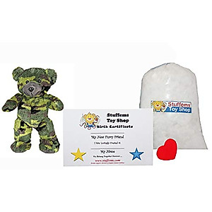 Make Your Own Stuffed Animal Mini 8 Inch GI The Camo Bear Kit - No Sewing Required!
