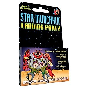 Steve Jackson Games Star Munchkin: Landing Party Card Game (Mini-Expansion) | 30-Cards | Adult, Kid & Family Card Game | Space Fantasy Roleplaying Game | Ages 10+ | 3-6 Players | Play Time 120 Min