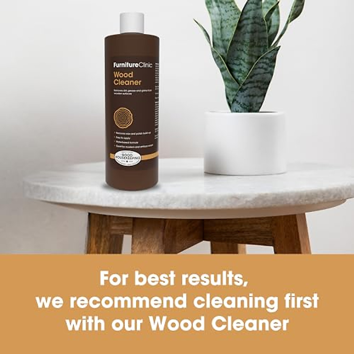 Furniture Clinic Wood Stain | Multiple Finishes | Fast Drying | Indoor and Outdoor Furniture and More | Water Based, Low Odor, Non-Toxic | Polyurethane| Teak (8.5oz / 250ml)