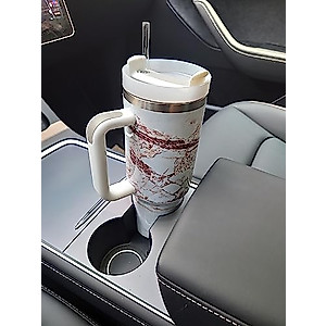 Dapperlin 40oz Stainless Steel Vacuum Insulated Tumbler with Lid and Straw for Water, Iced Tea or Coffee, Smoothie and More (Golden Marble)